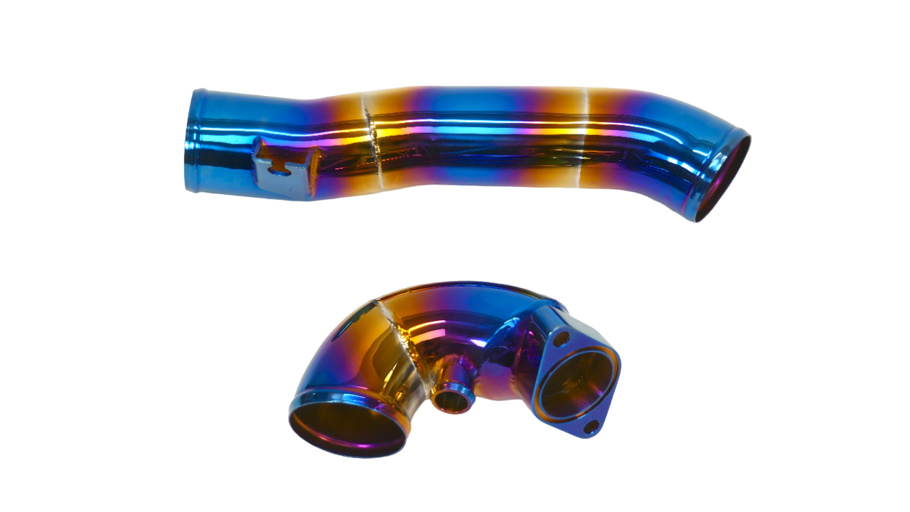 PLM Turbo Inlet Pipe Kit Stainless Burnt Blue - 23+ Integra 22+Civic ...